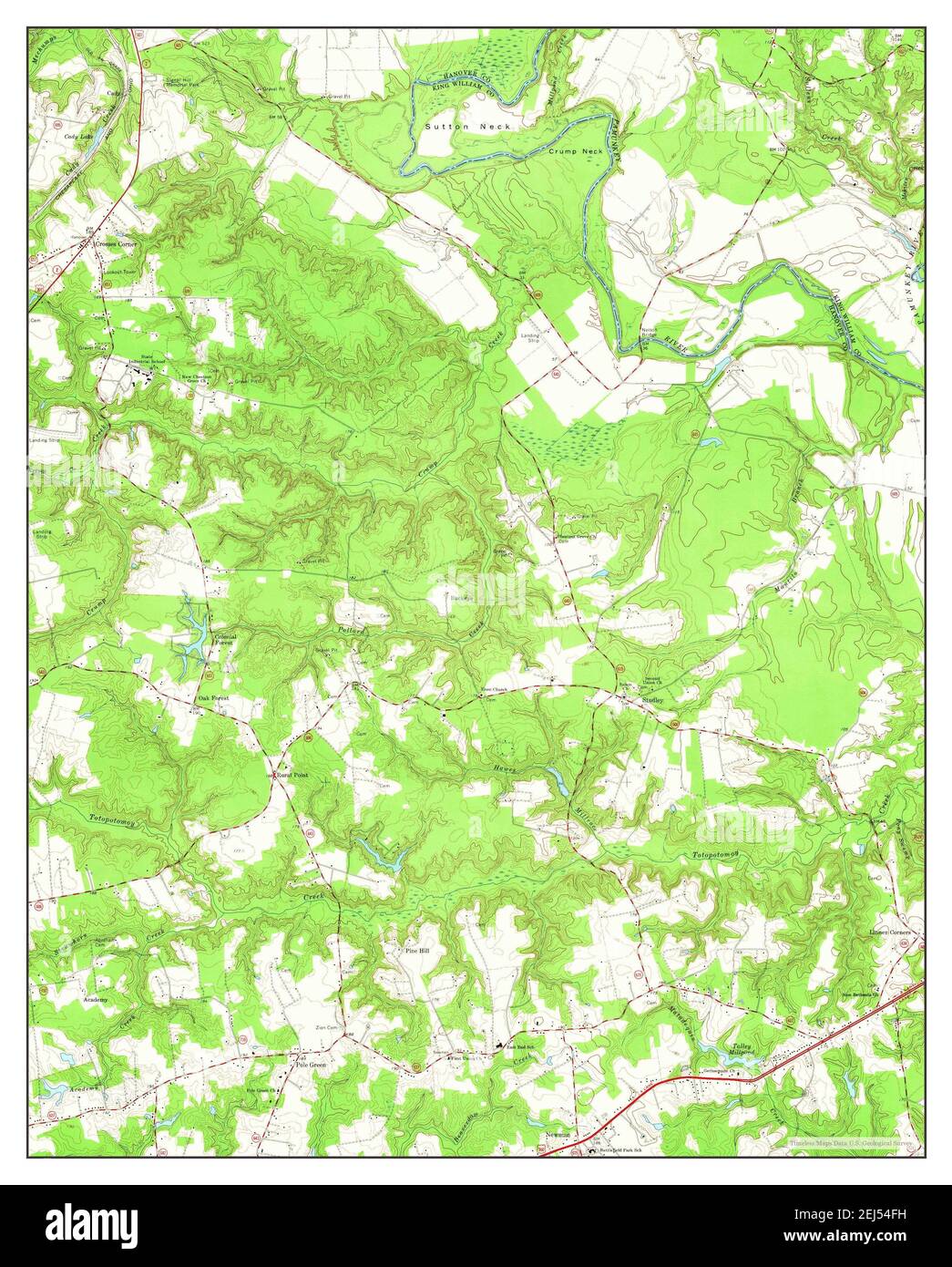 Studley, Virginia, map 1964, 1:24000, United States of America by ...