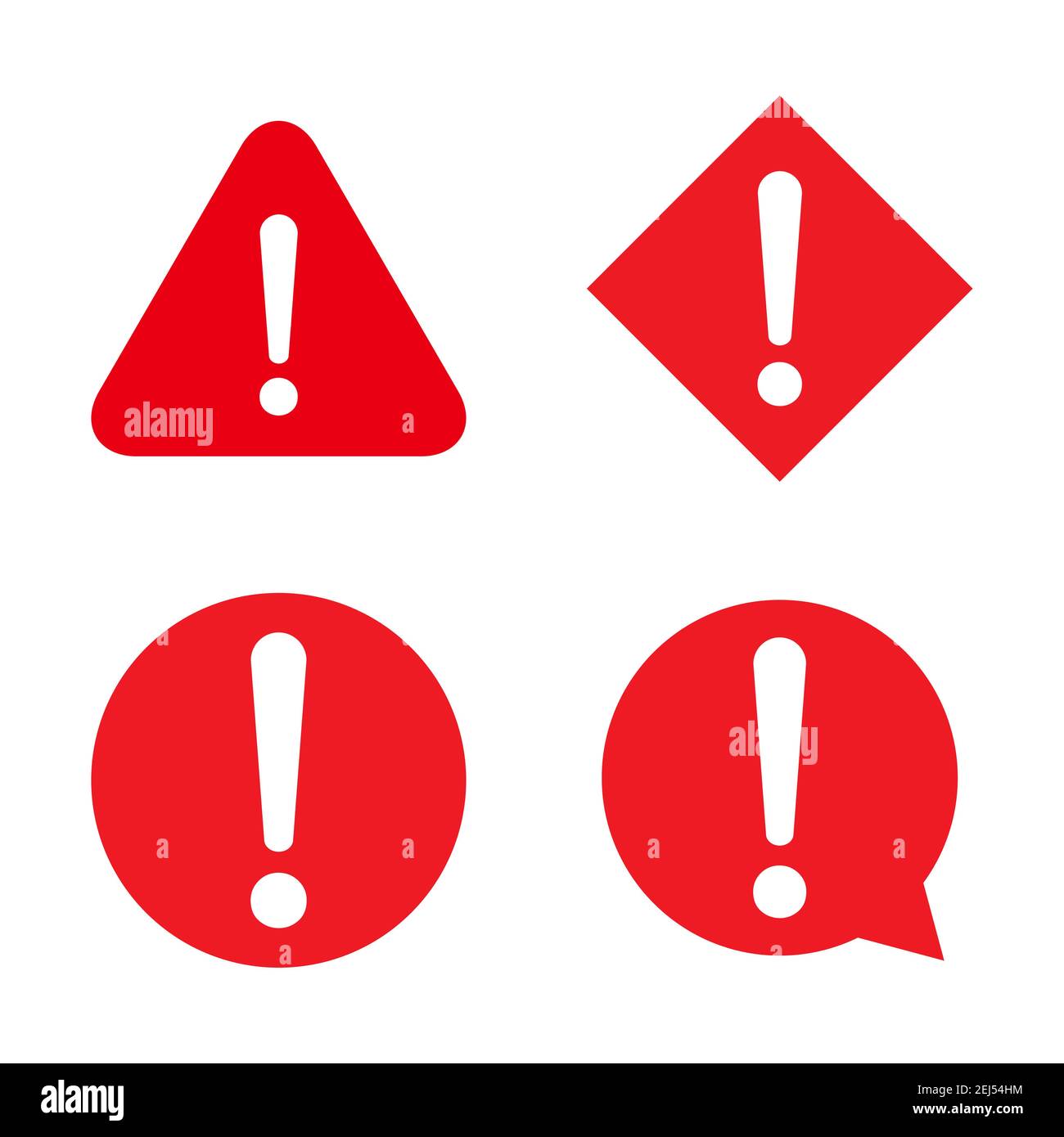 Set of hazard warning, warn symbol vector icon flat sign symbol with ...