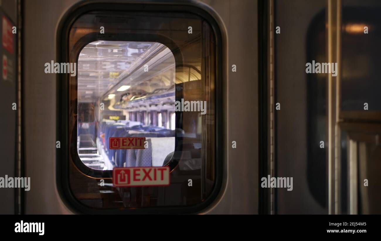 LOS ANGELES, CALIFORNIA, USA - 24 OCT 2019: Amtrak Pacific Surfliner ...