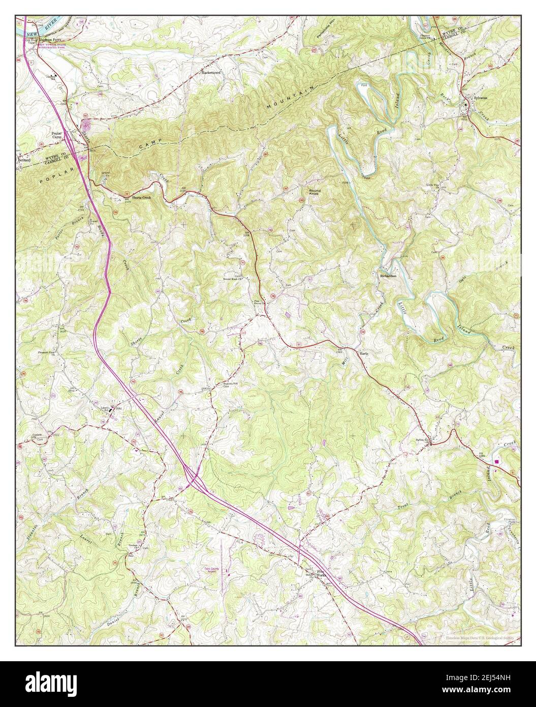 Sylvatus, Virginia, map 1965, 1:24000, United States of America by ...