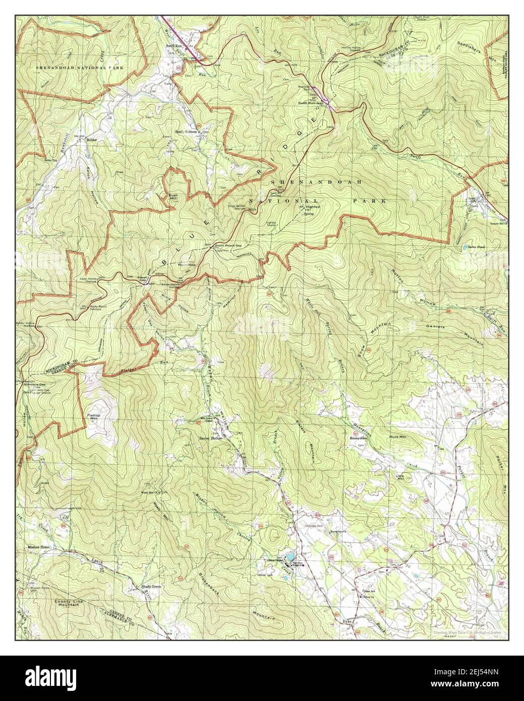 Swift Run Gap, Virginia, map 1997, 1:24000, United States of America by ...