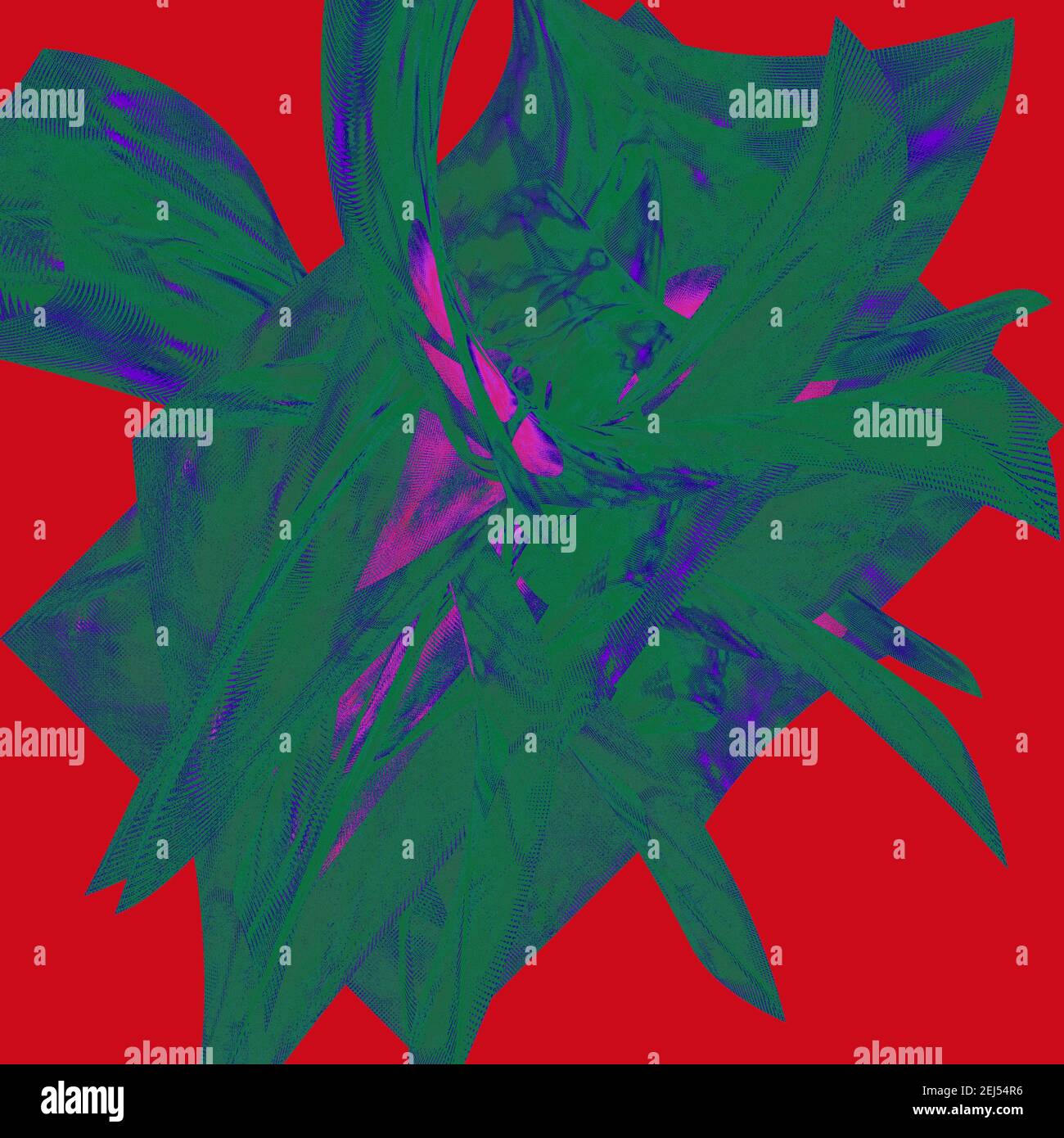 Crew art green abstract on red background for original ideas and design ...