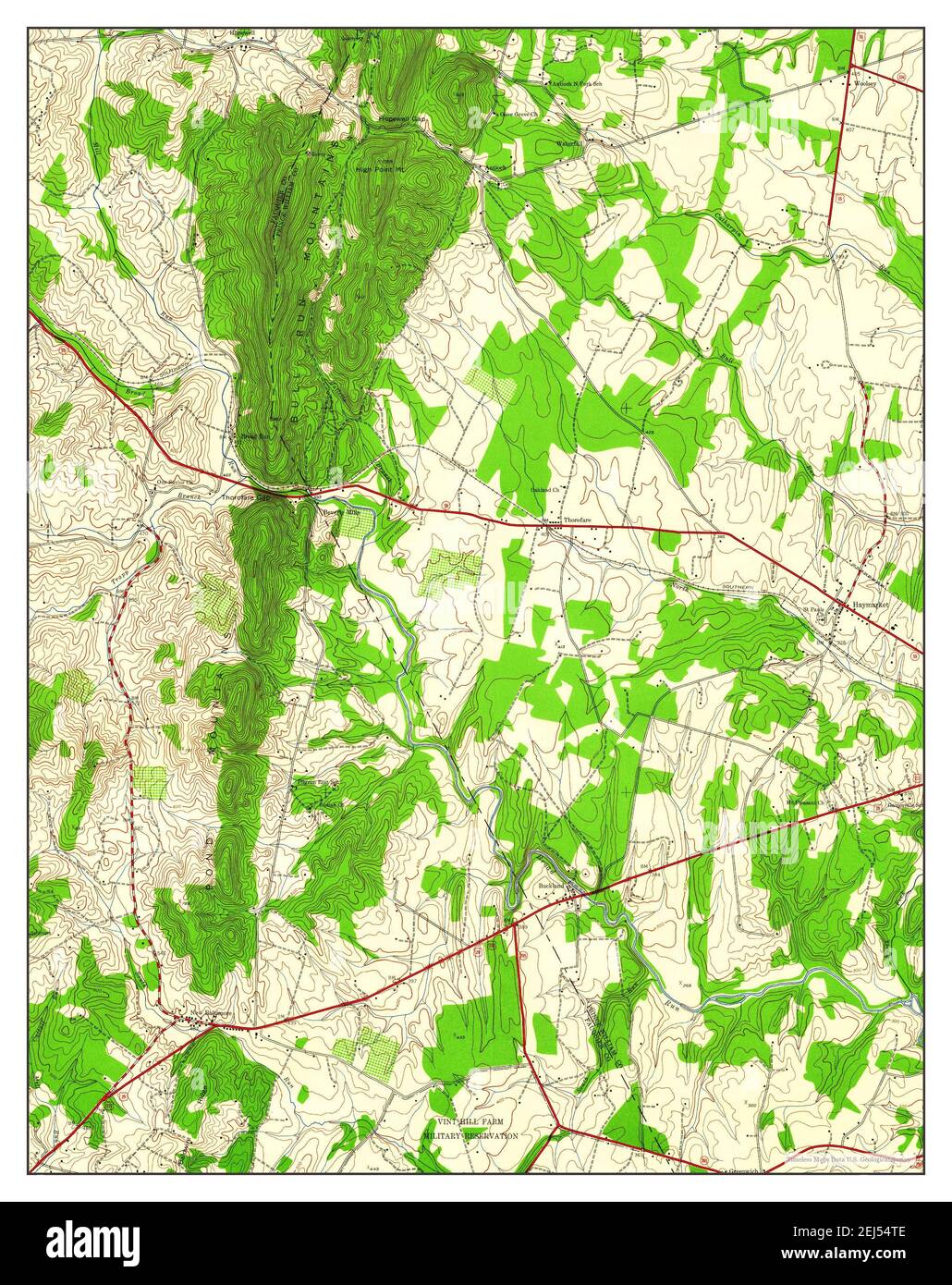 Thorofare Gap, Virginia, map 1943, 1:24000, United States of America by ...