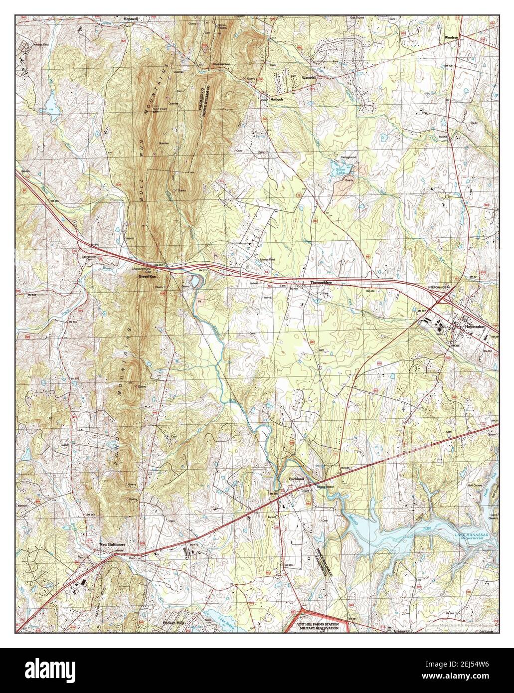 Thoroughfare Gap, Virginia, map 1989, 1:24000, United States of America ...