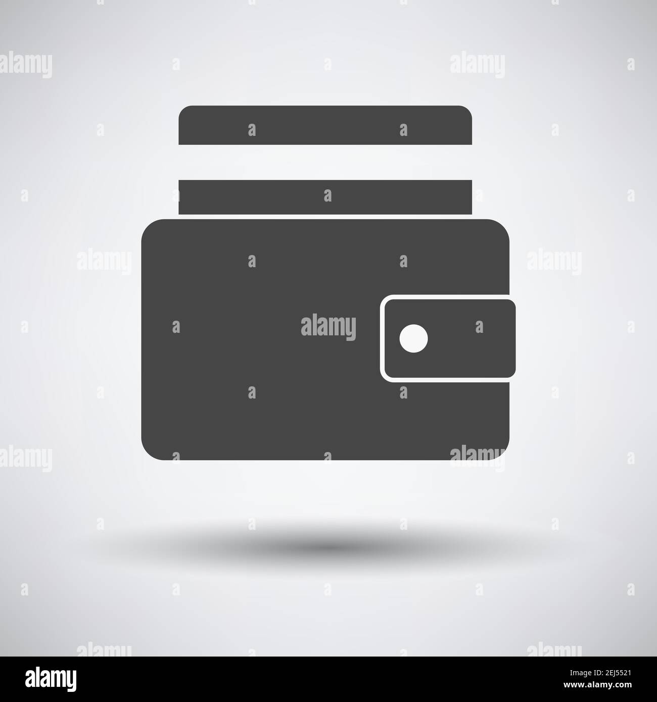 Credit Card Get Out From Purse Icon. Dark Gray on Gray Background With ...