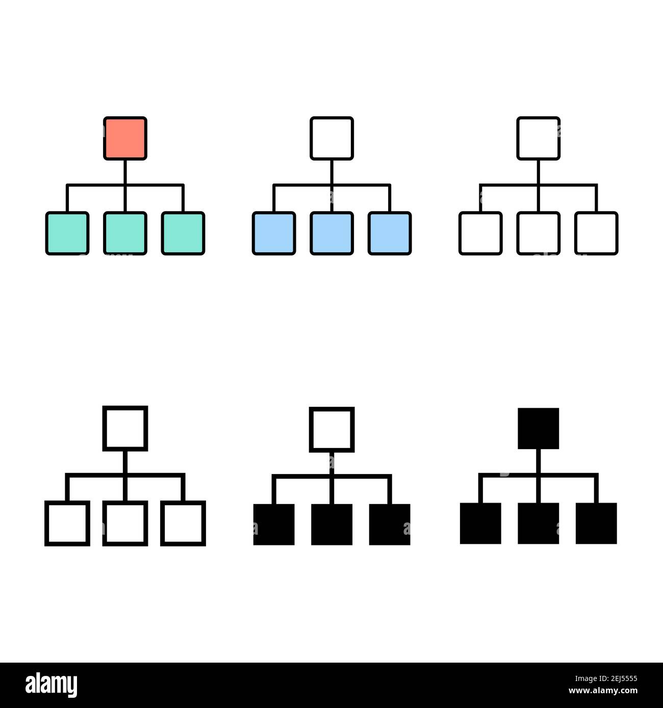 Organization set icon, Teamwork collection group, people work together ...