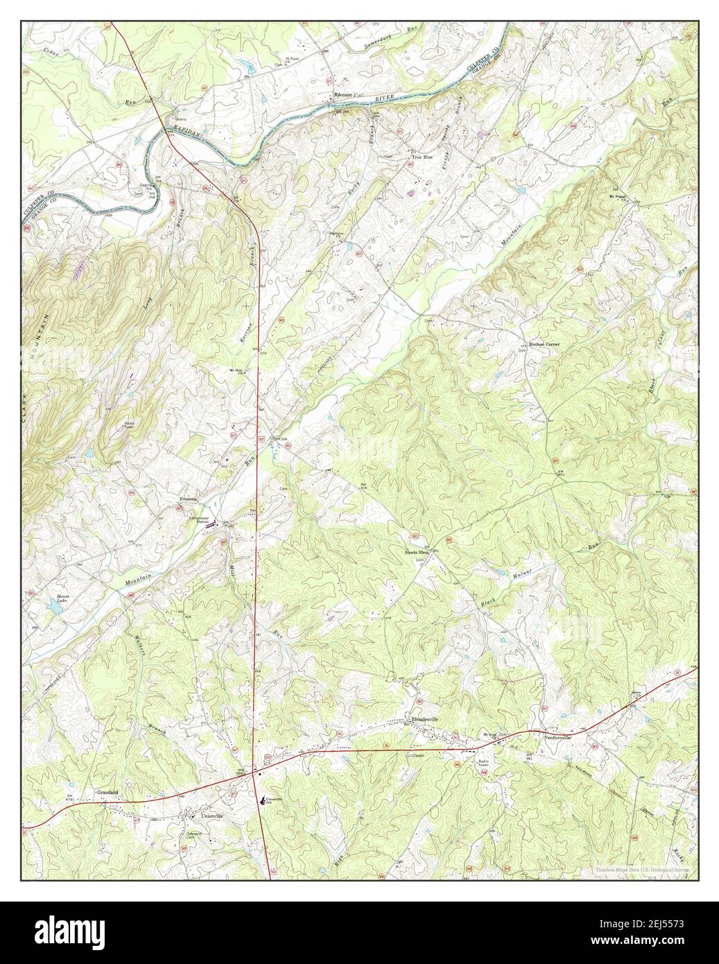 Unionville, Virginia, map 1968, 1:24000, United States of America by ...