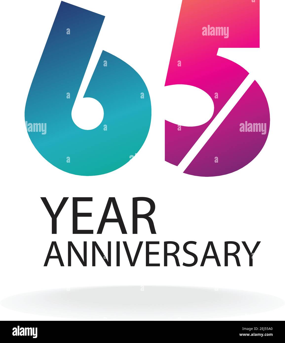 65 year anniversary invitation, greeting card, poster template ...