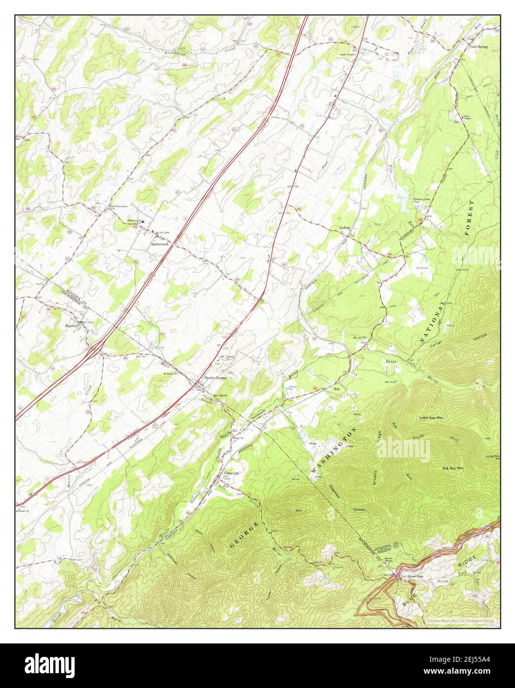 Vesuvius, Virginia, map 1965, 1:24000, United States of America by ...