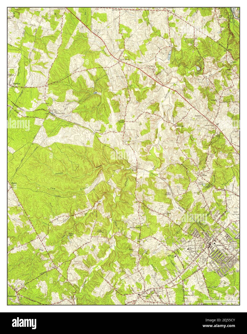 Vienna, Virginia, map 1957, 1:24000, United States of America by ...