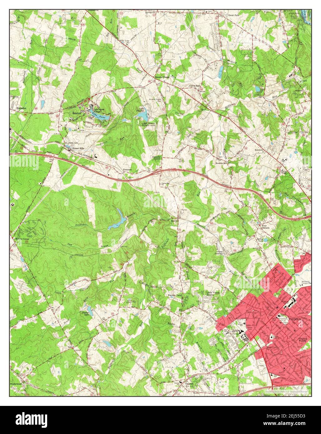 Vienna, Virginia, map 1966, 1:24000, United States of America by ...