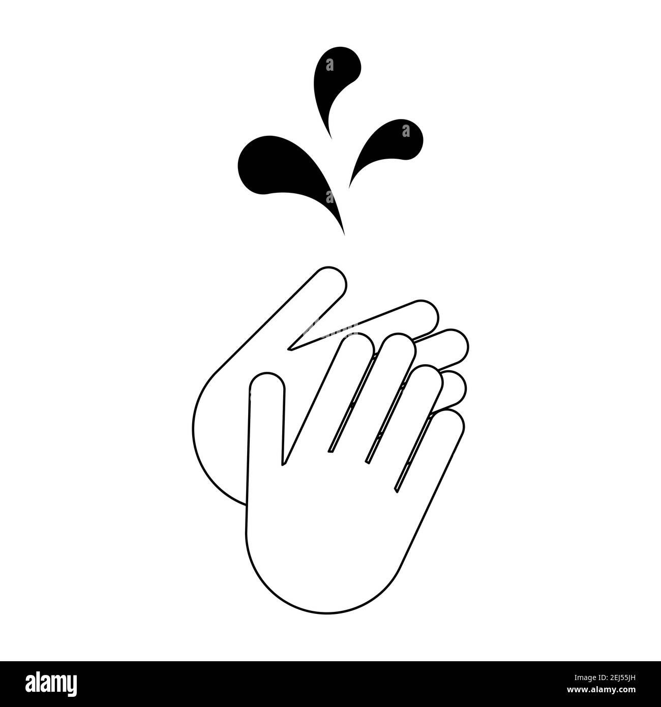 Clean your dirty hand, wash hygiene vector illustration icon ...