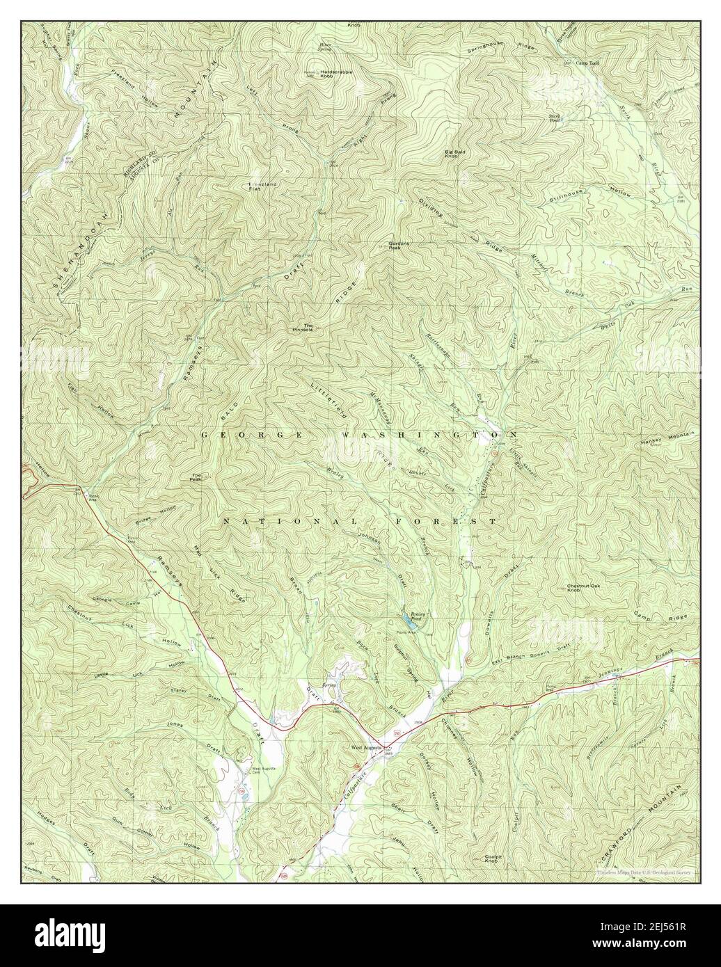 West Augusta, Virginia, map 1999, 1:24000, United States of America by ...