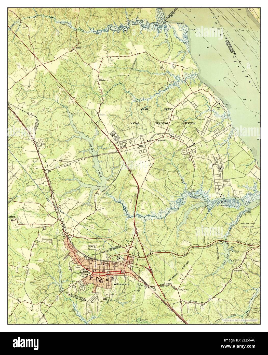 Williamsburg virginia map hi-res stock photography and images - Alamy