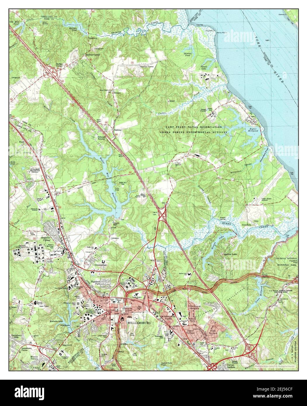 Map of williamsburg virginia hi-res stock photography and images - Alamy