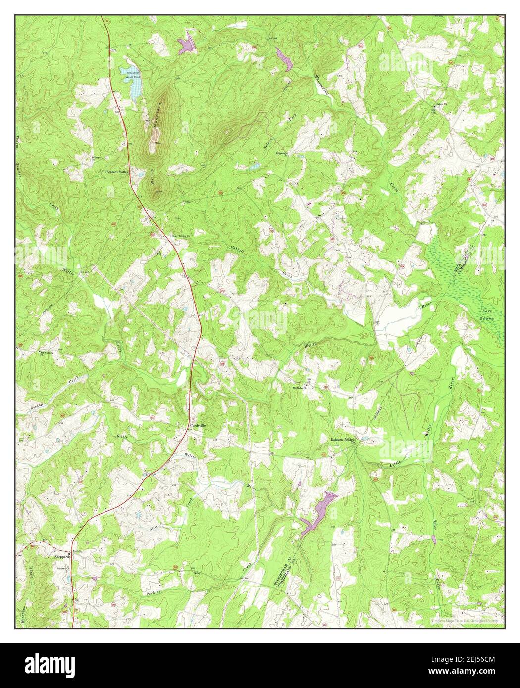 Willis Mountain, Virginia, map 1968, 1:24000, United States of America ...