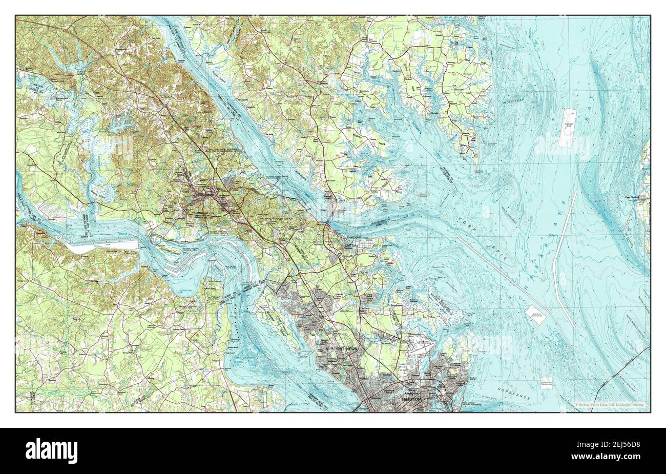 Map of williamsburg virginia hi-res stock photography and images - Alamy