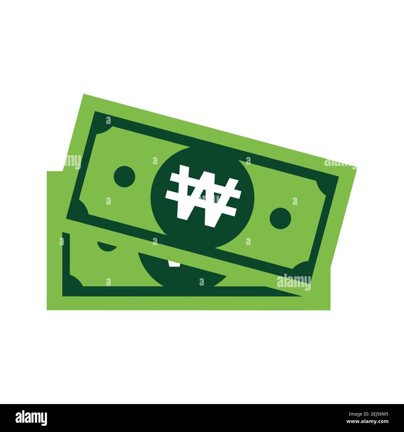 Won flat icon sign vector. Paper money symbol isolated on white ...
