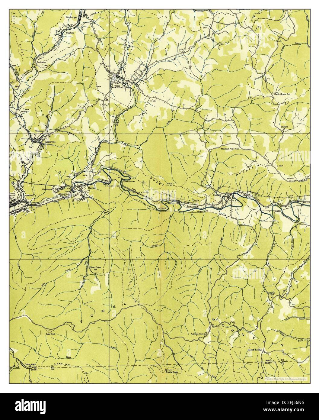 Map of wise virginia hi-res stock photography and images - Alamy