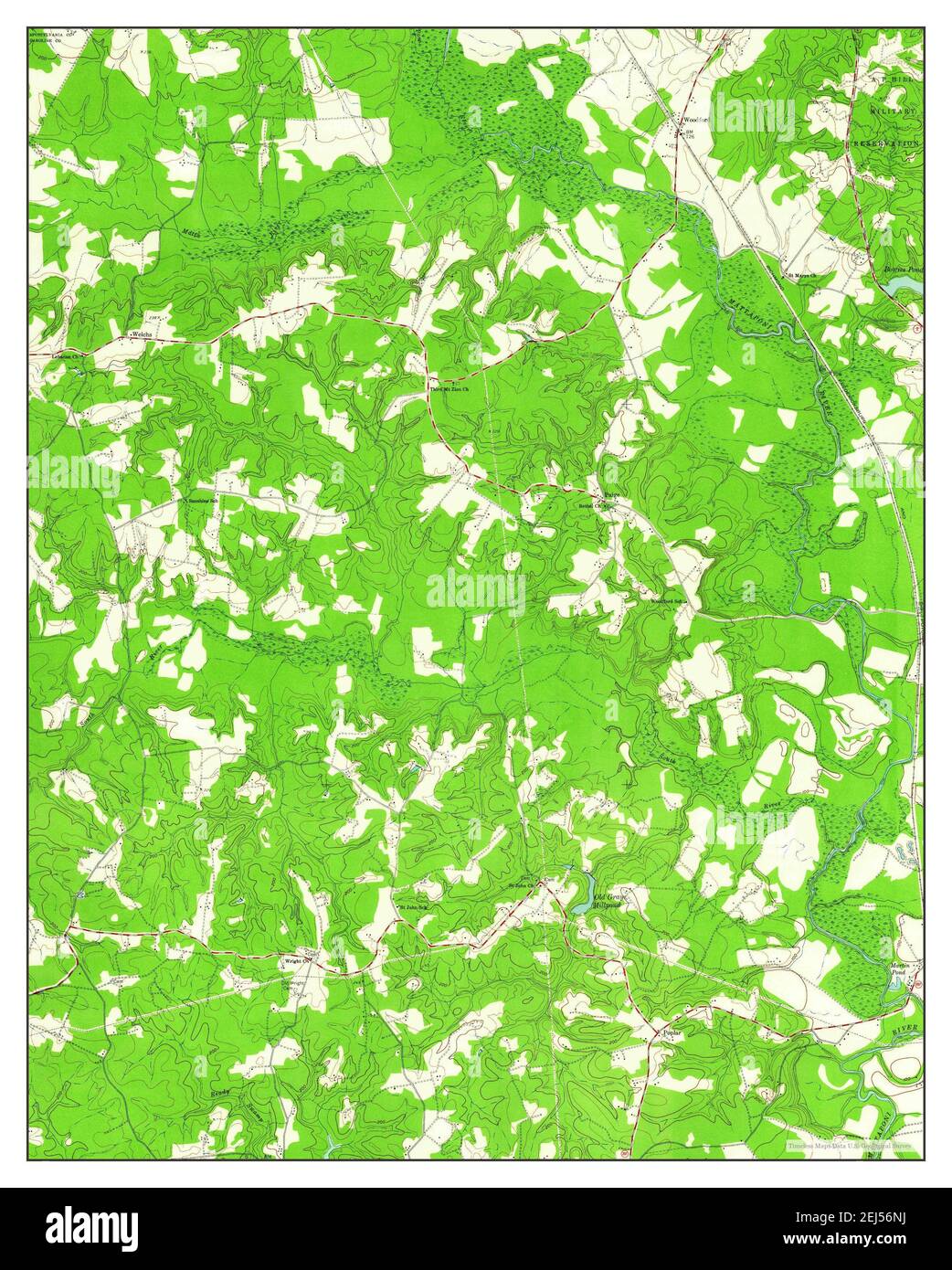 Woodford, Virginia, map 1942, 1:24000, United States of America by ...