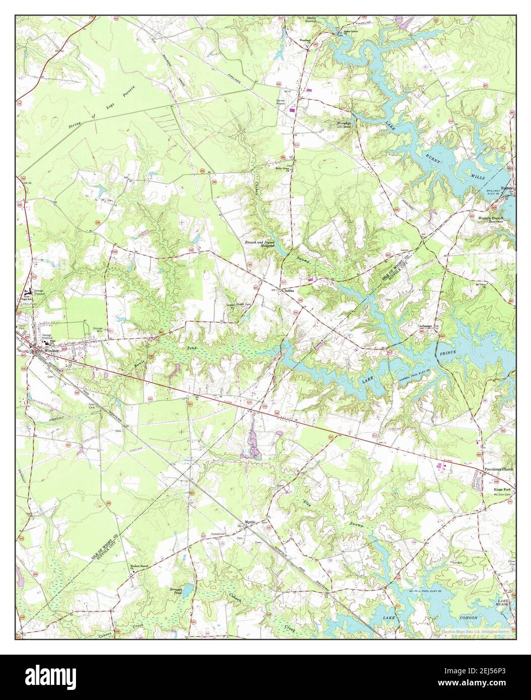 Windsor, Virginia, map 1965, 1:24000, United States of America by ...