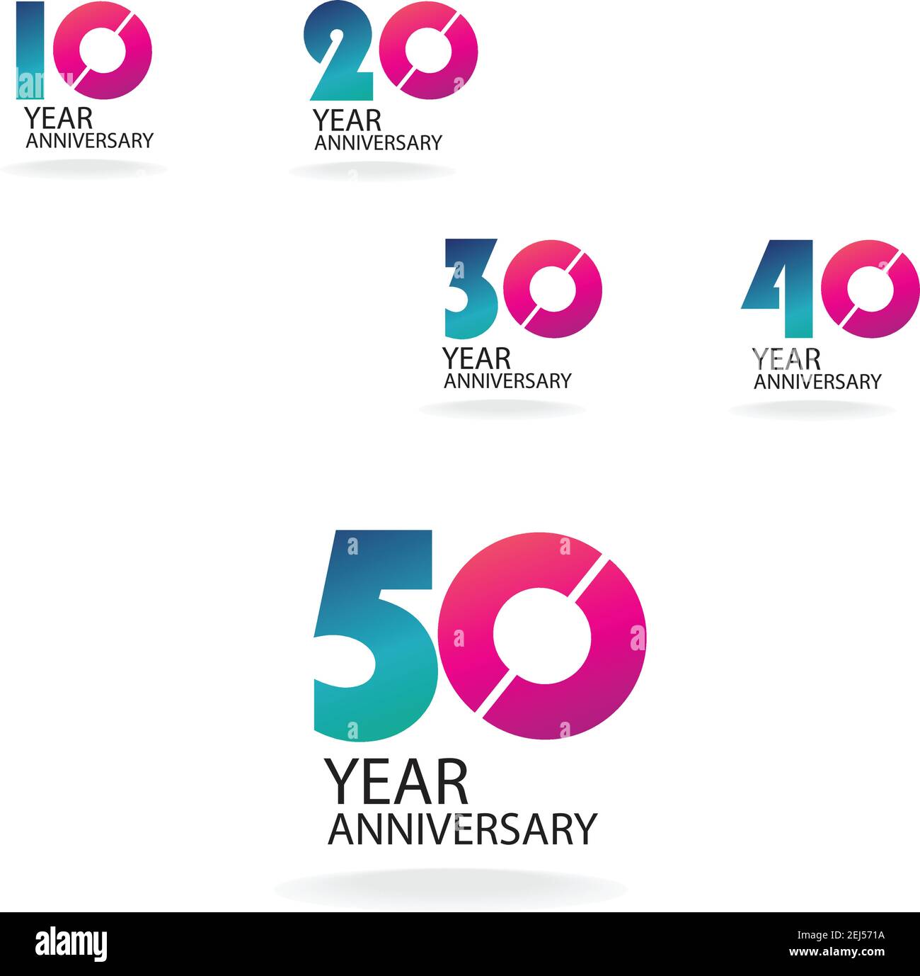 set year anniversary invitation, greeting card, poster template ...