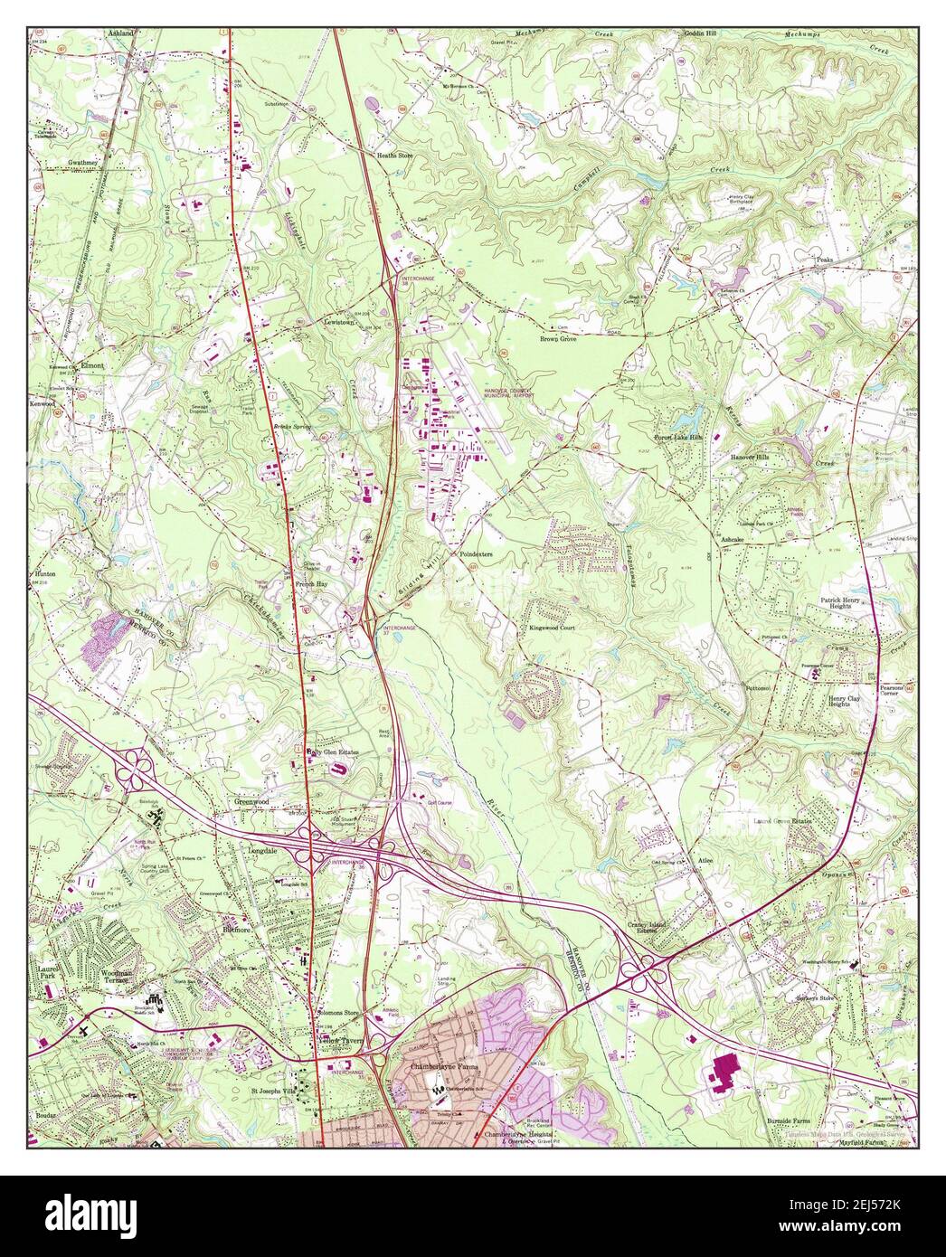 Yellow Tavern, Virginia, map 1963, 1:24000, United States of America by ...