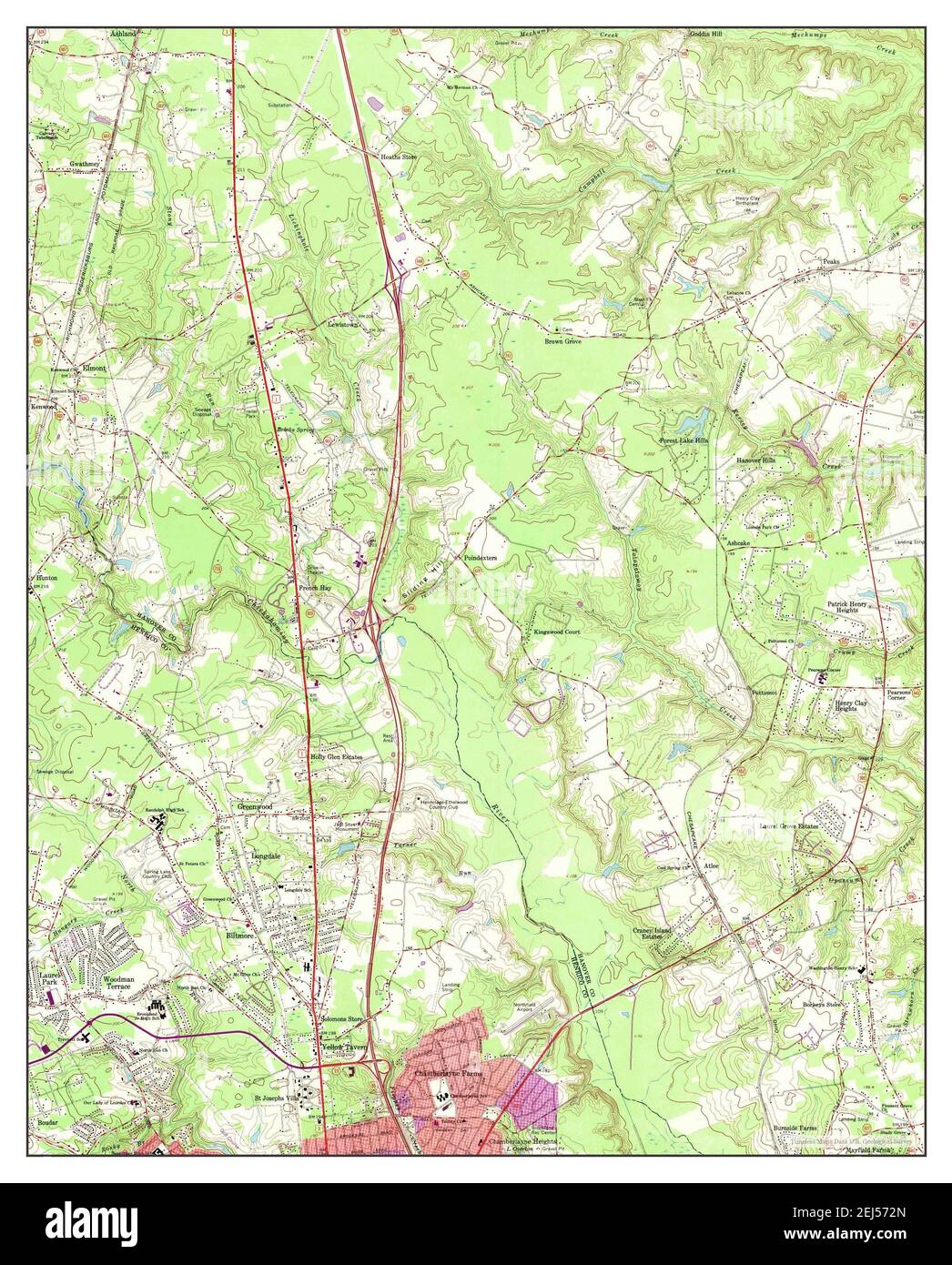 Yellow Tavern, Virginia, map 1963, 1:24000, United States of America by ...