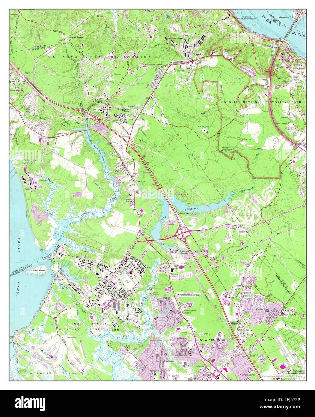 Yorktown, Virginia, map 1965, 1:24000, United States of America by ...