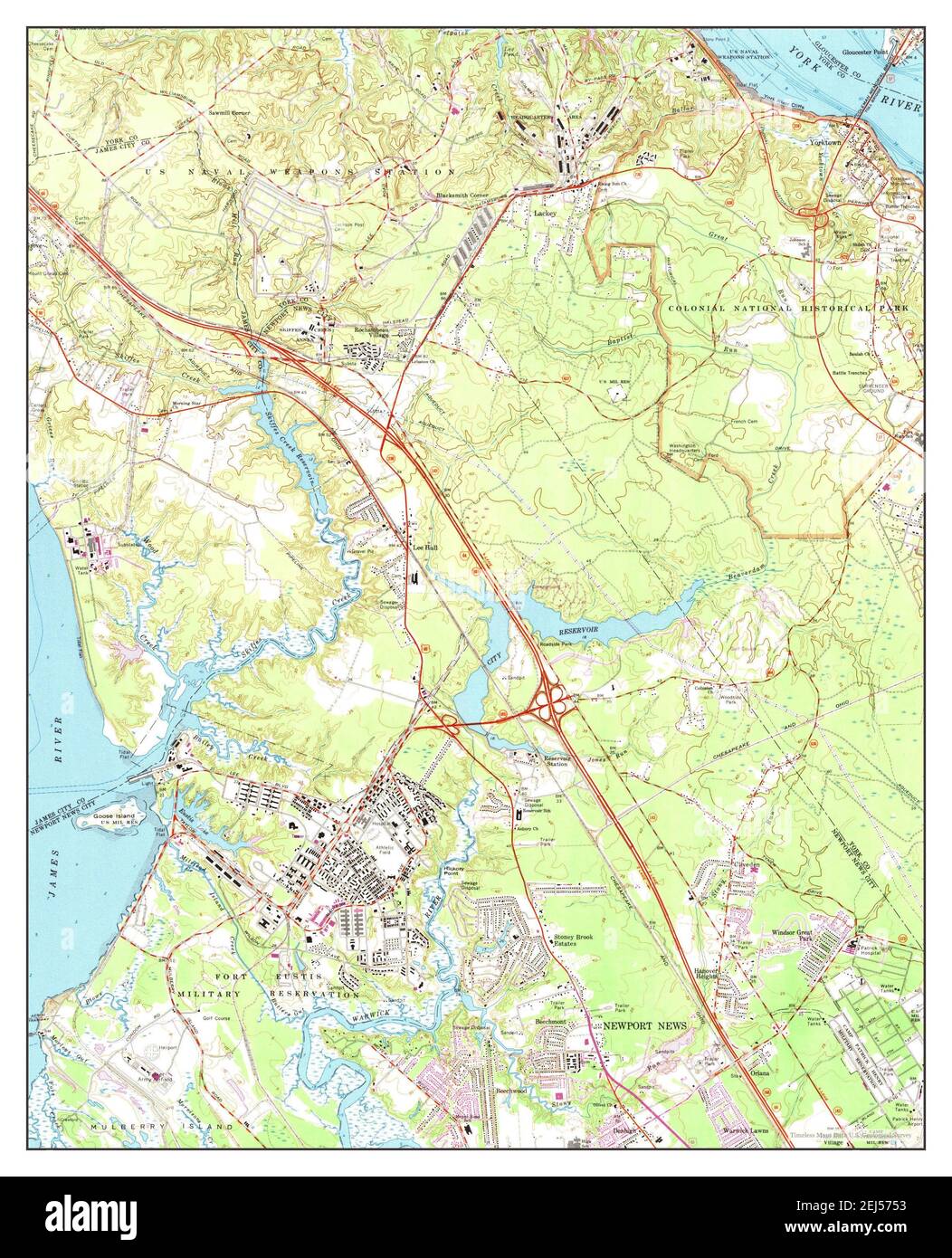 Map of yorktown virginia hi-res stock photography and images - Alamy