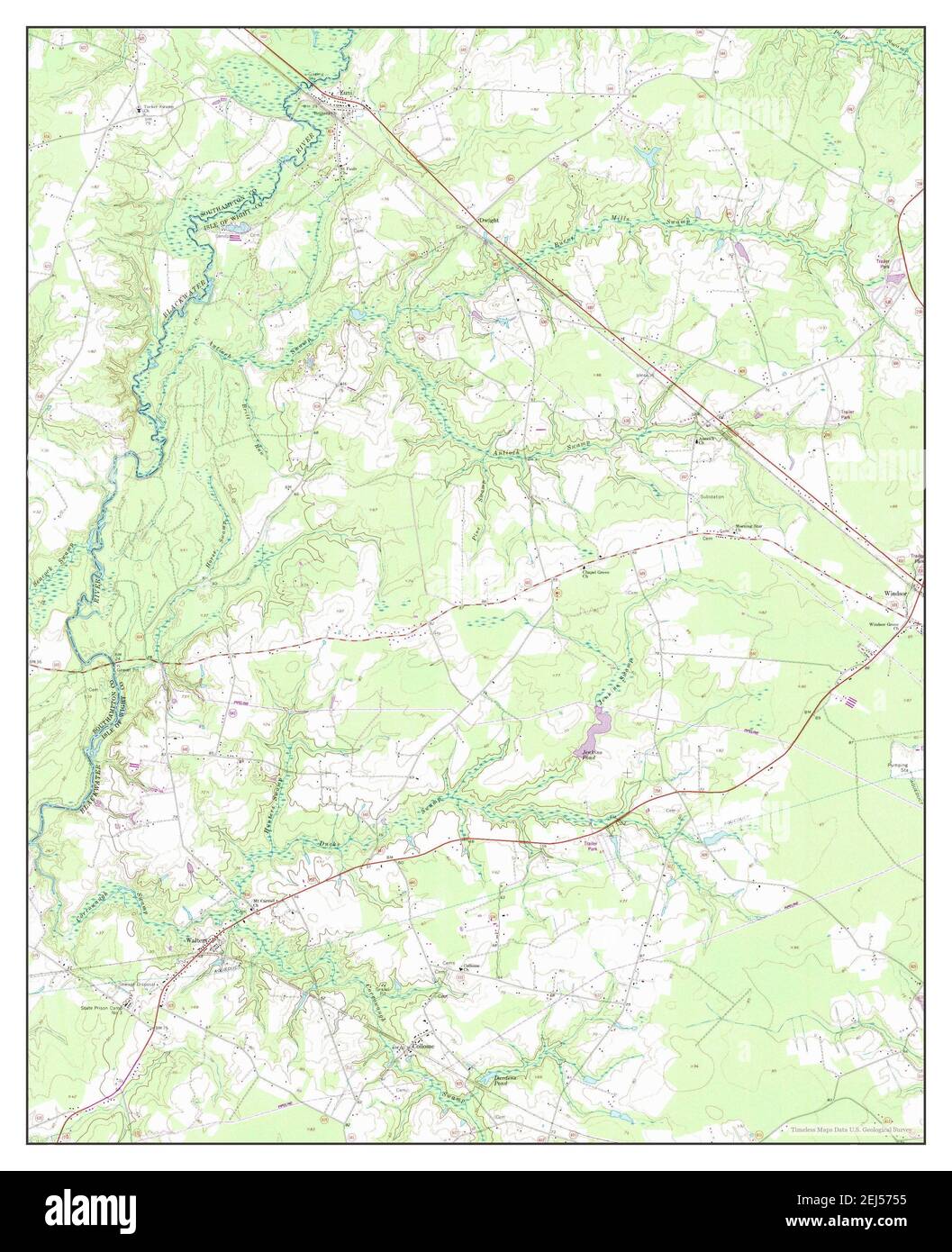 Zuni, Virginia, map 1969, 1:24000, United States of America by Timeless ...