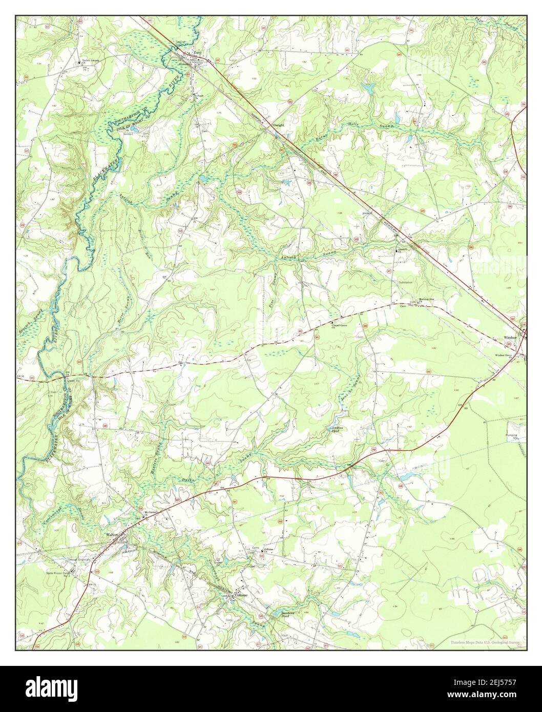 Zuni, Virginia, map 1969, 1:24000, United States of America by Timeless ...