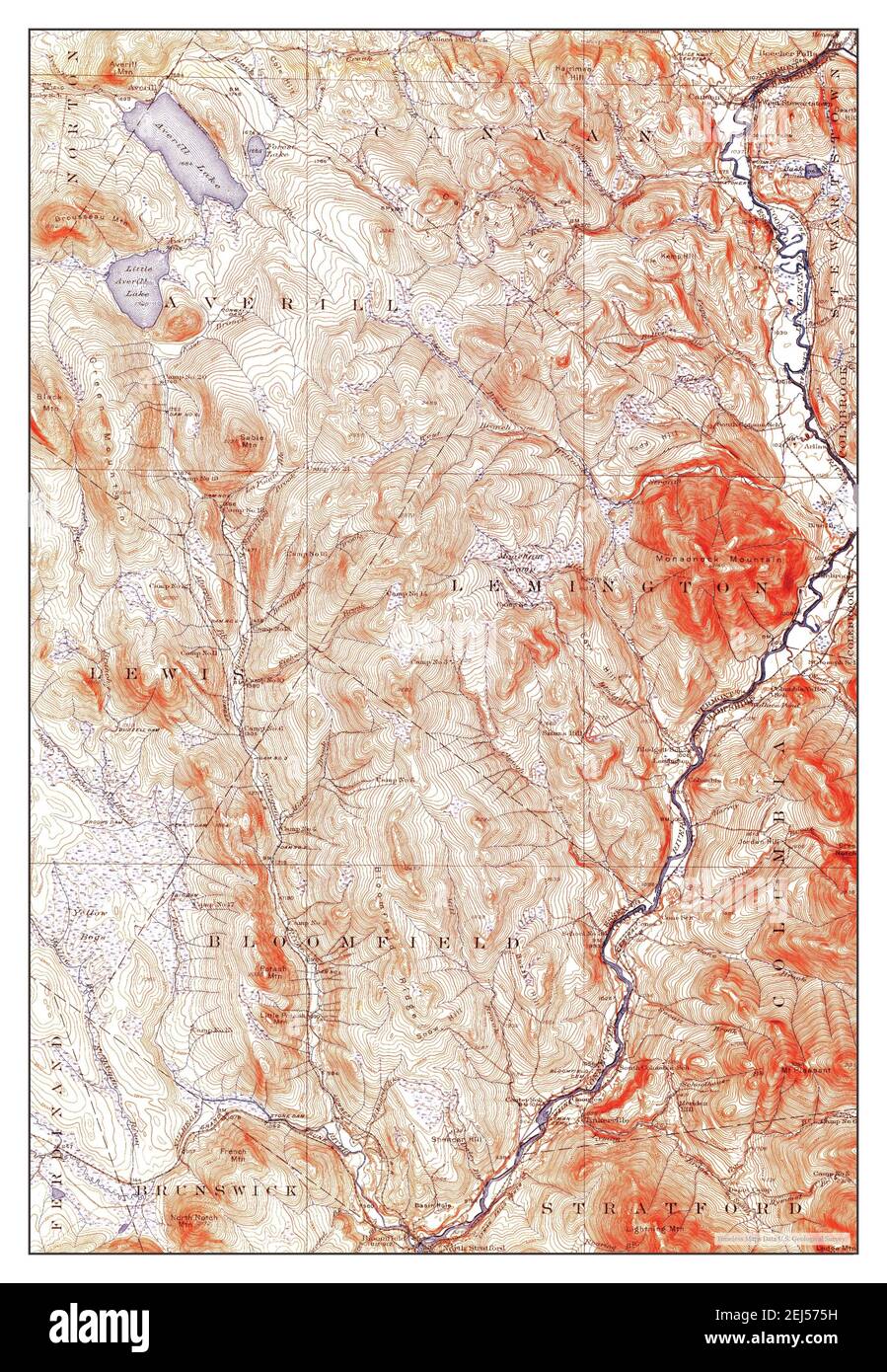Averill, Vermont, map 1929, 1:62500, United States of America by ...