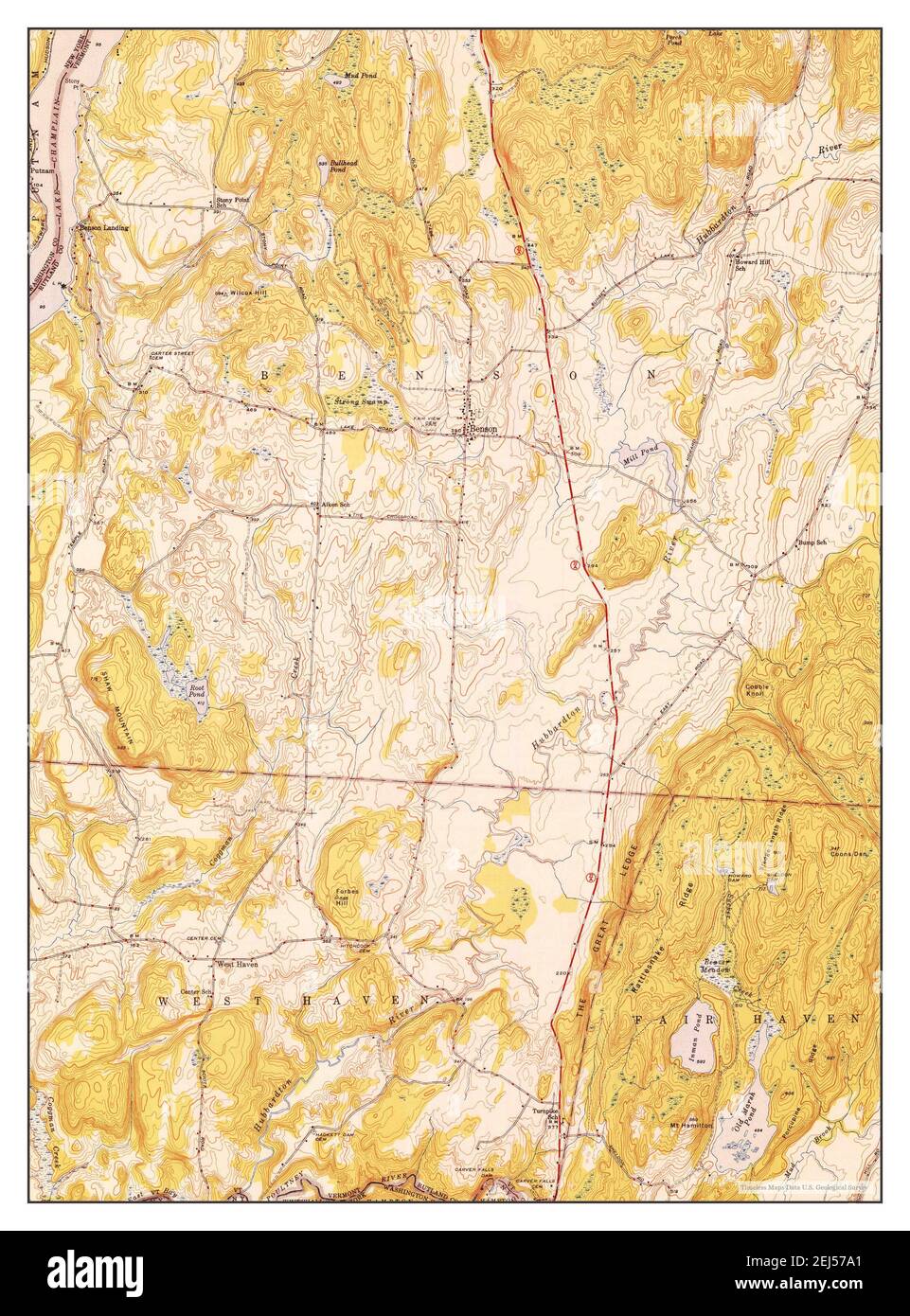 Benson, Vermont, map 1948, 1:24000, United States of America by ...