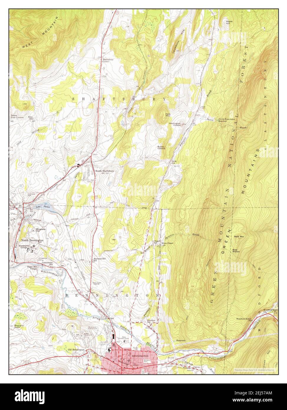 Bennington, Vermont, map 1954, 1:24000, United States of America by ...