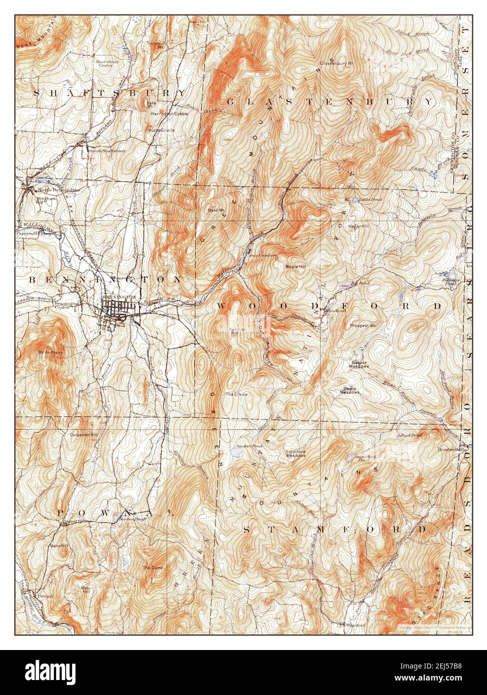 Map of bennington hi-res stock photography and images - Alamy