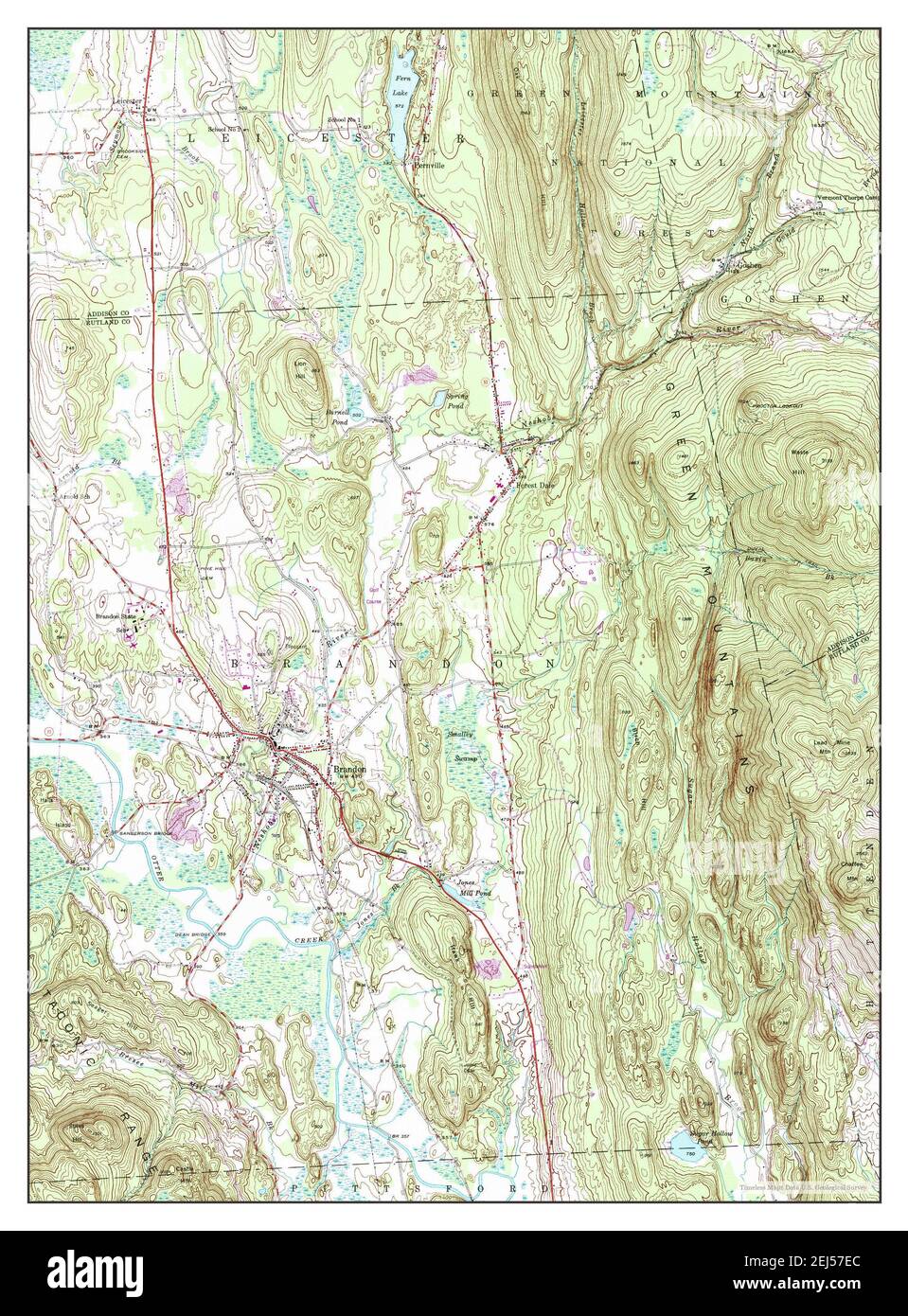 Brandon, Vermont, map 1946, 1:24000, United States of America by ...