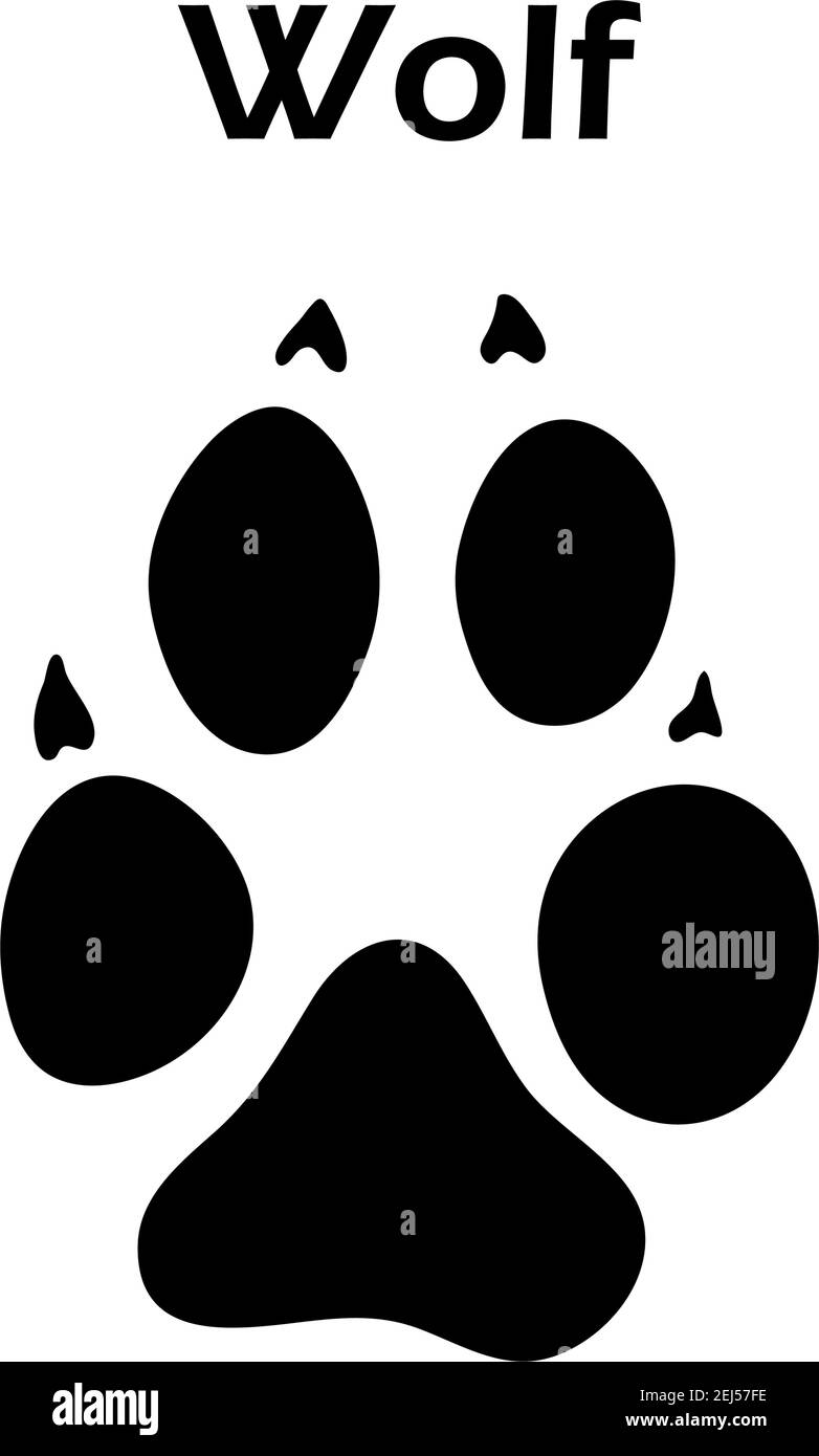 Wolf Paw Print Silhouette