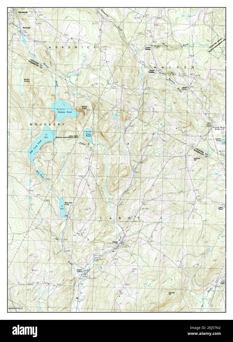Cabot, Vermont, map 1986, 1:24000, United States of America by Timeless ...