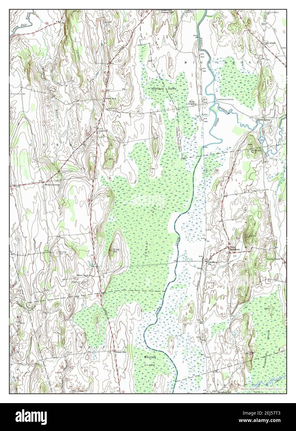 Cornwall, Vermont, map 1943, 1:24000, United States of America by ...