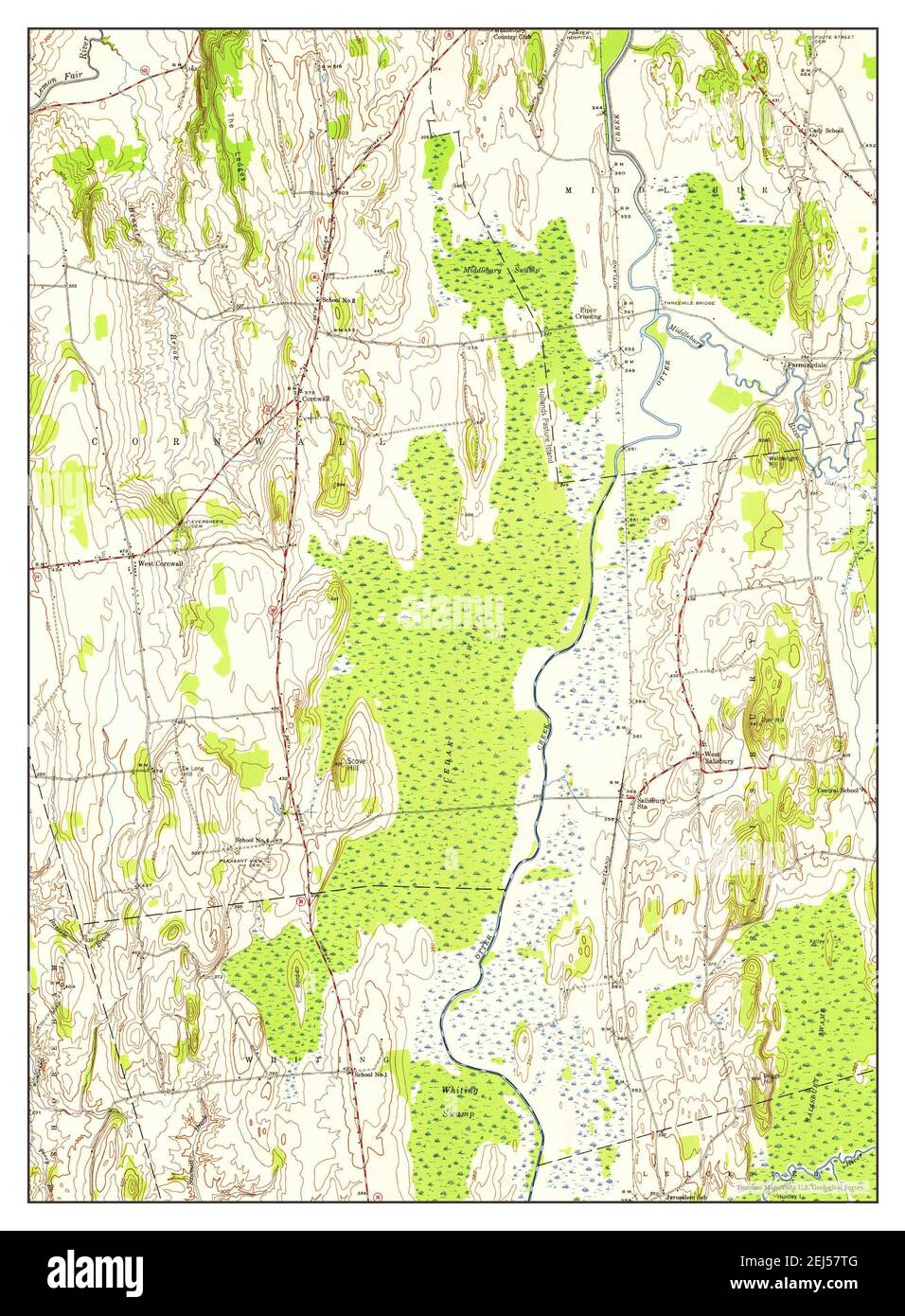 Cornwall, Vermont, map 1943, 1:24000, United States of America by ...