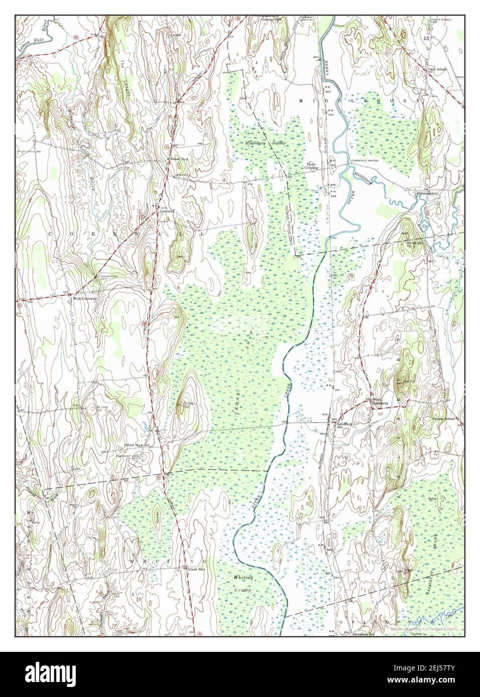 Cornwall, Vermont, map 1943, 1:24000, United States of America by ...