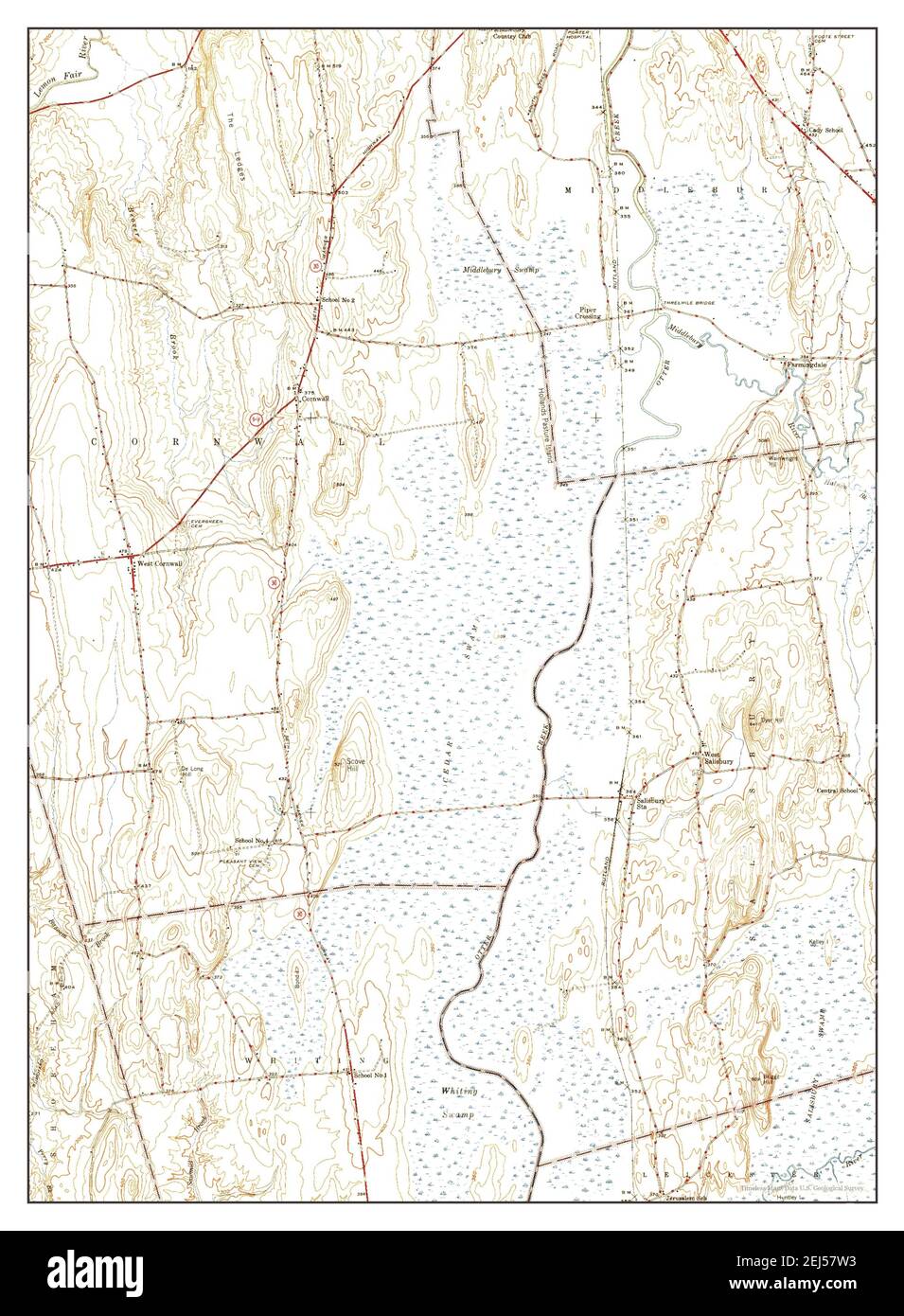 Cornwall, Vermont, map 1943, 1:31680, United States of America by ...