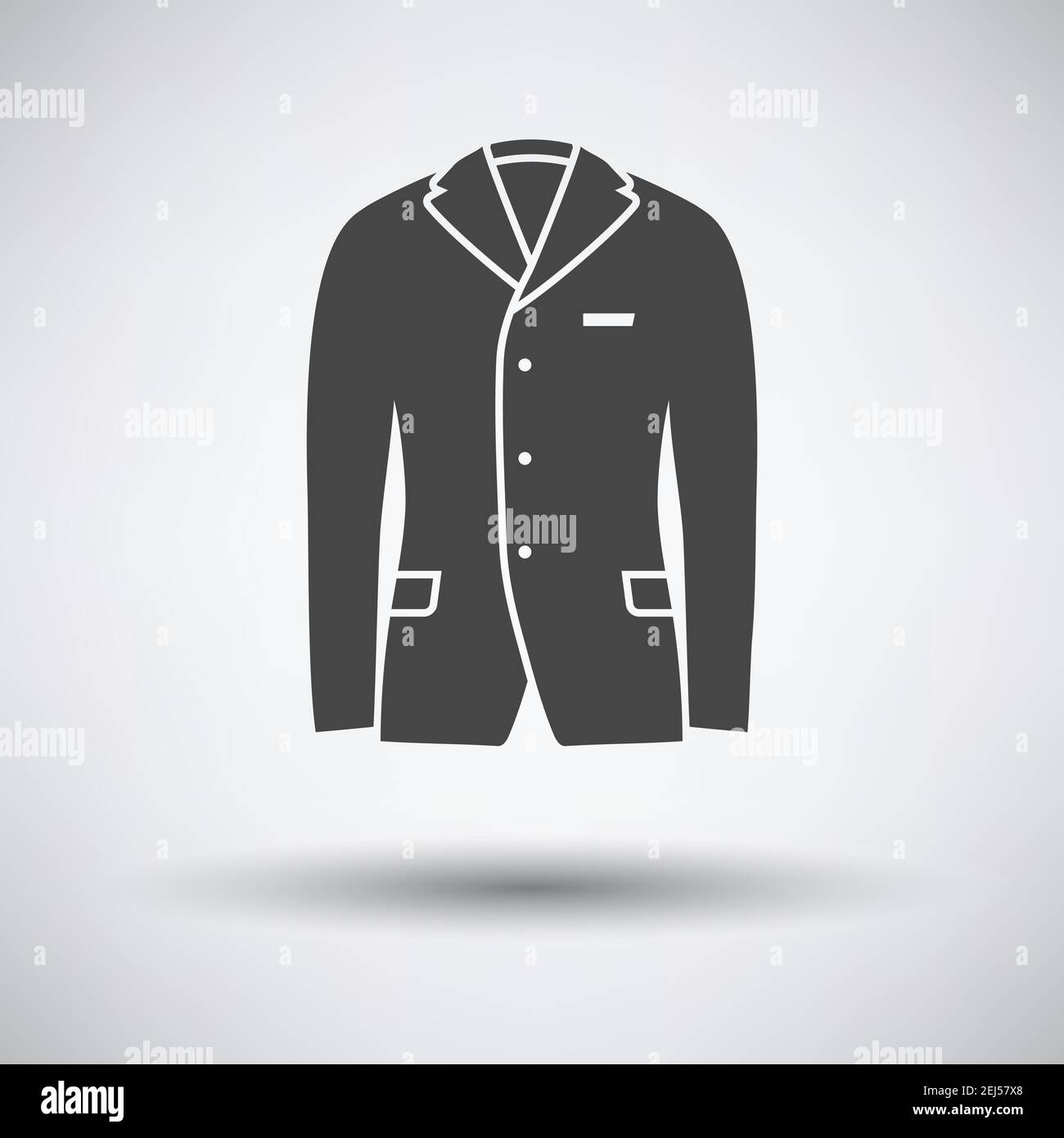 Business Suit Icon. Dark Gray on Gray Background With Round Shadow ...