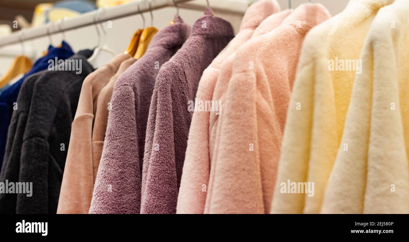 Bathrobes Hanging High Resolution Stock Photography and Images - Alamy