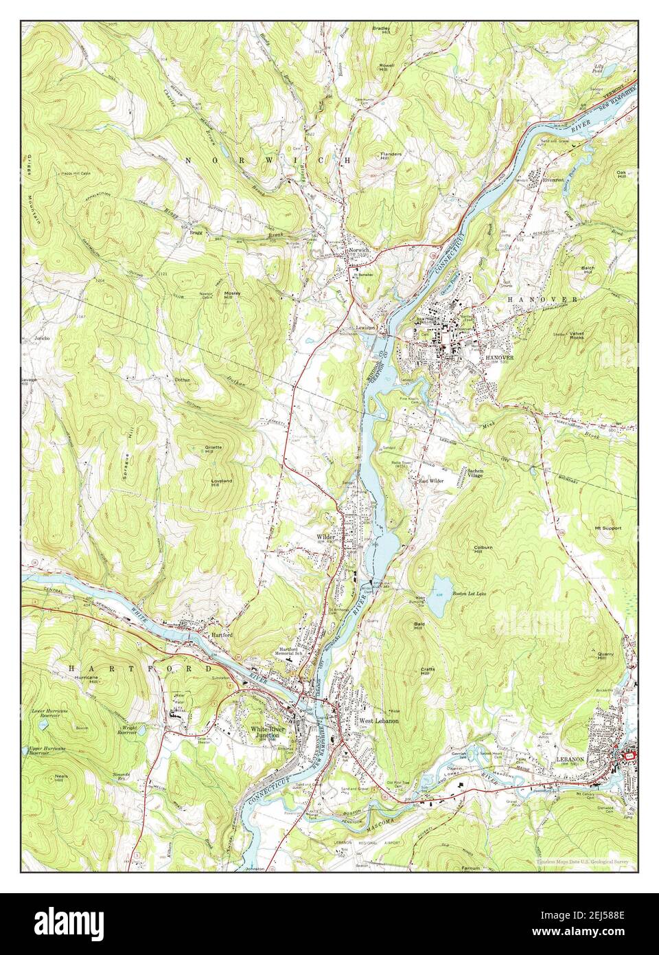 Hanover, Vermont, map 1959, 1:24000, United States of America by ...