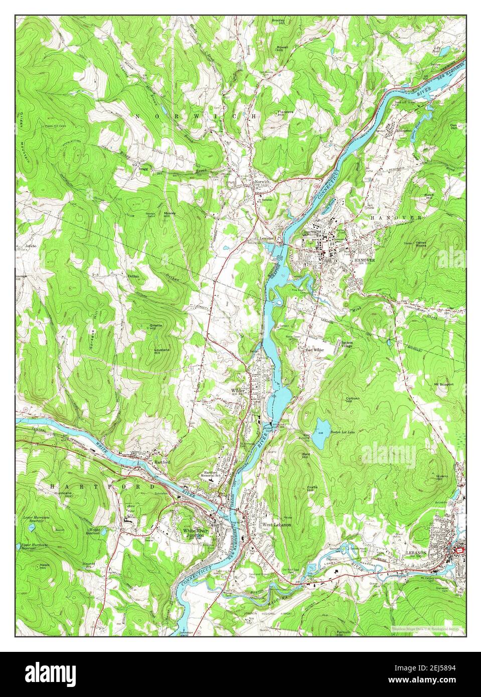 Hanover, Vermont, map 1959, 1:24000, United States of America by ...