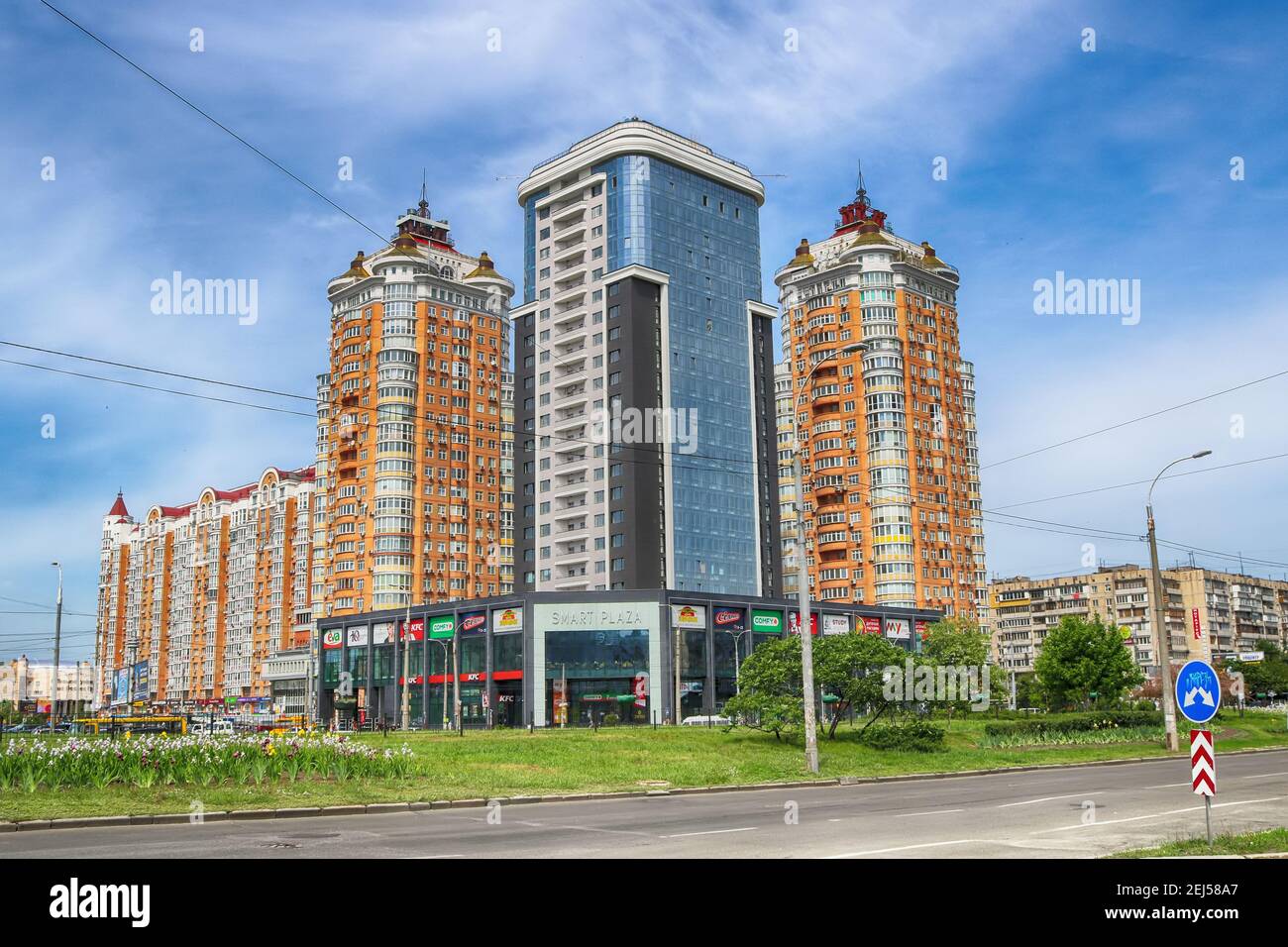 KYIV, UKRAINE - MAY 19, 2019: Shopping mall Smart Plaza on Minska ...