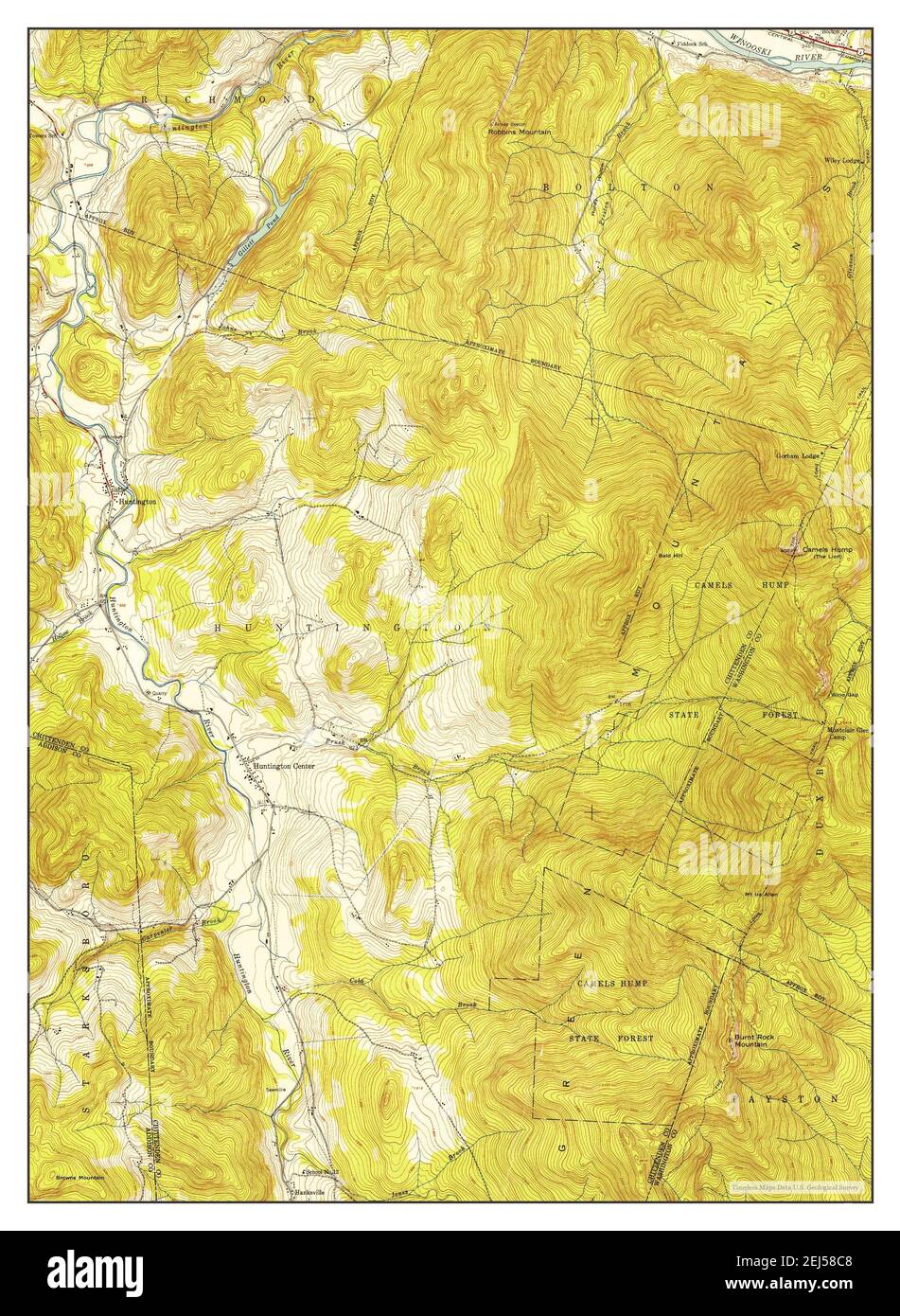 Huntington, Vermont, map 1948, 1:24000, United States of America by ...