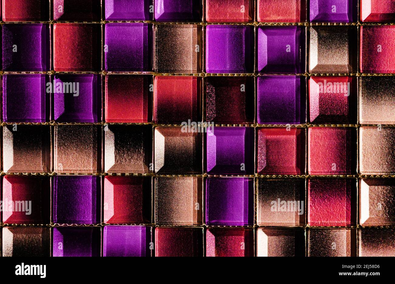 Close-up photo of glass multi-colored wall tile texture background ...